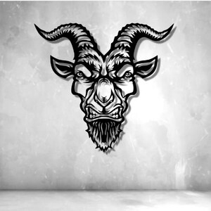Goat Dxf , Svg , Png , Files , Angry , Goat , Wild , Face , Portrait ...