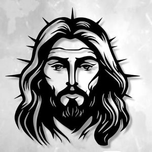 Jesus Face Metal Wall Art: Laser Cut Files (SVG, DXF, PNG) - Etsy
