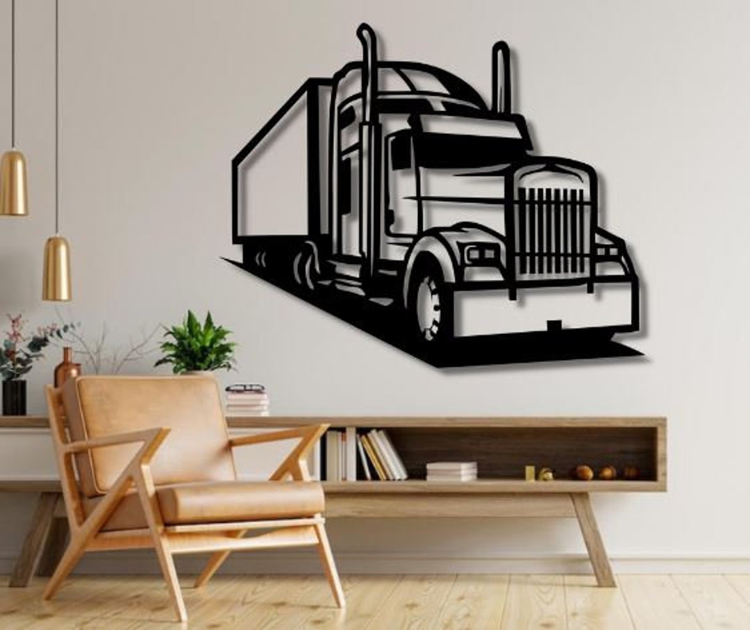 Truck Trailer Dxf , Svg , Png , Files , Big , Truck , Trailer ...