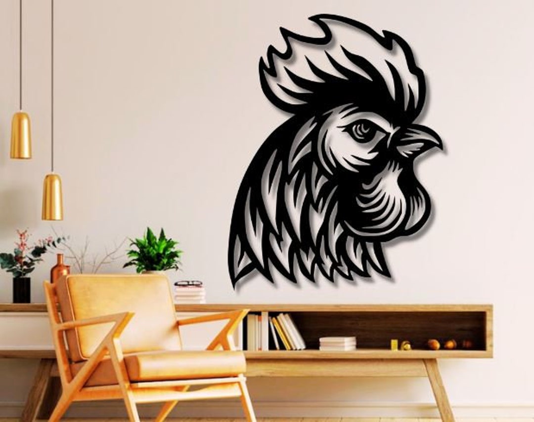 Rooster Face Dxf , Svg , Png , Files , Rooster , Face , Head , Portrait ...