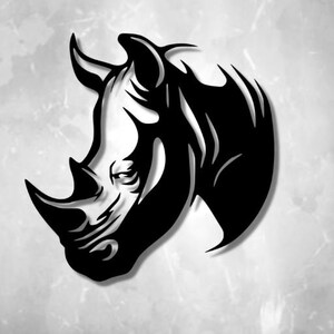 Rhino Dxf , Svg , Png , Files , Rhino , Cut , File , Rhinoceros , Face ...