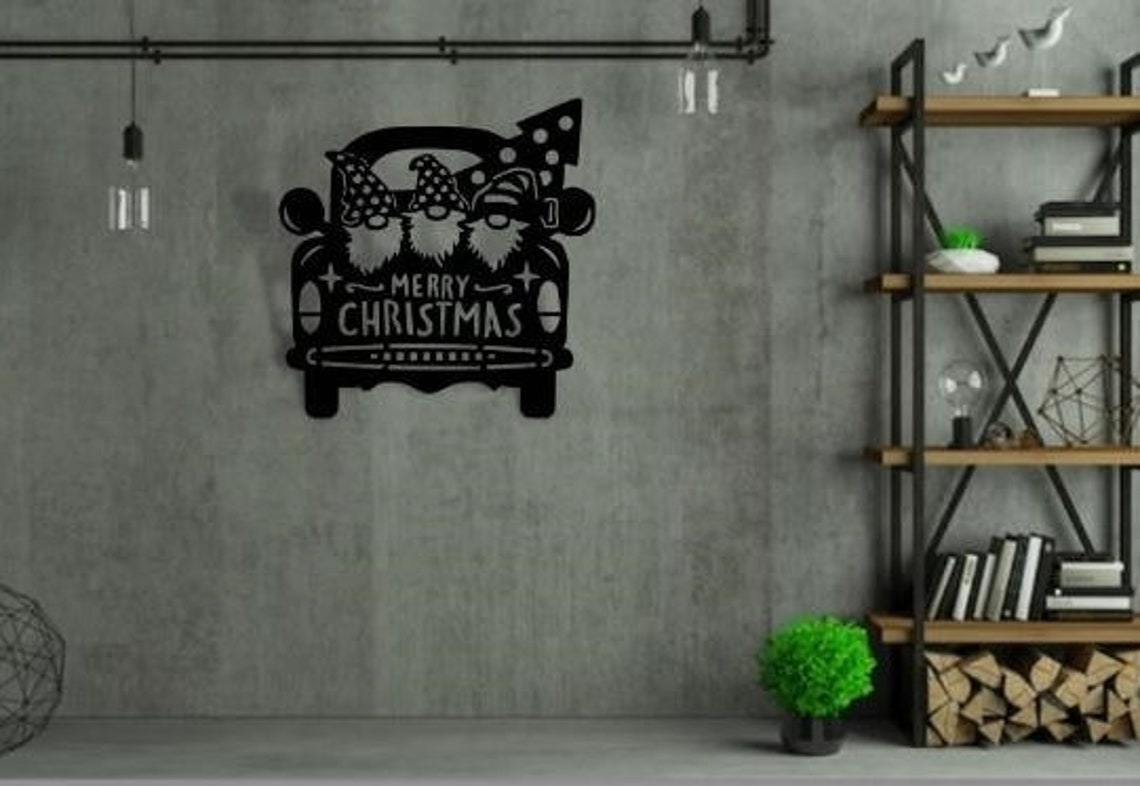 Merry Christmas Dxf Svg Png Files Merry Christmas Wall - Etsy
