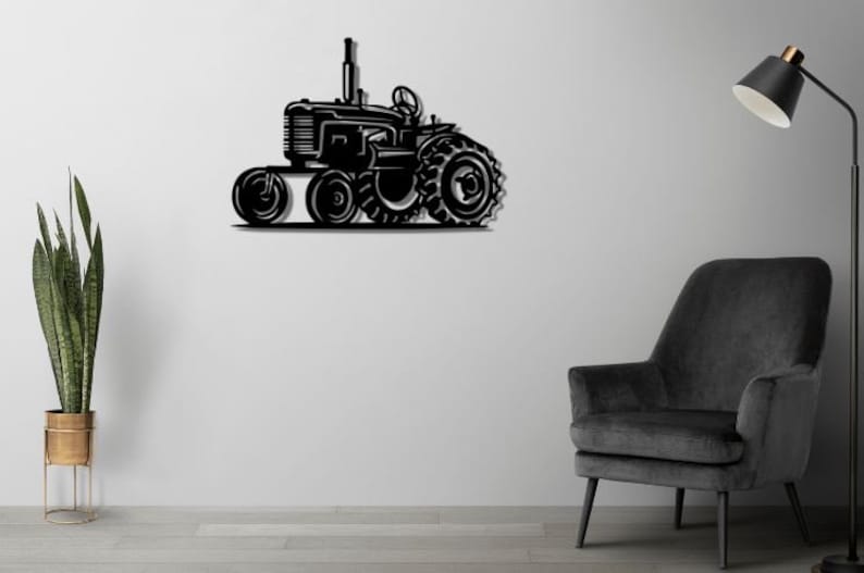 Tractor Dxf Svg Png Files Tractor Farmer Farm - Etsy