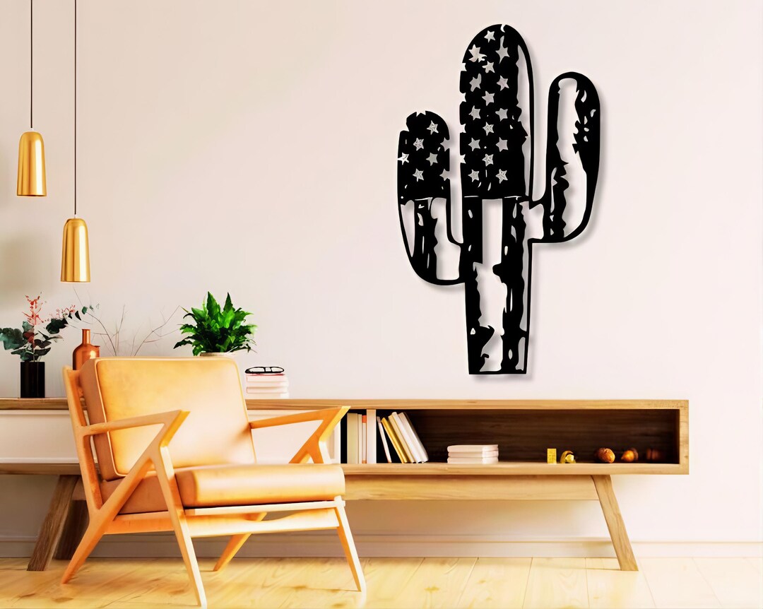 Cactus With Flag Svg Dxf Files, CNC Laser Cut Files (SVG, DXF) - Etsy