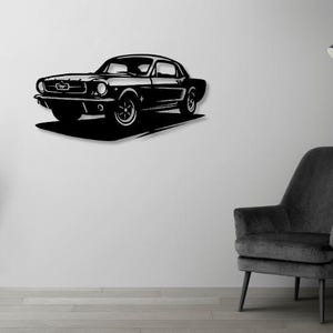 Ford Mustang Dxf Svg Png Files Wall Art Cut File for Cnc Laser Plasma ...