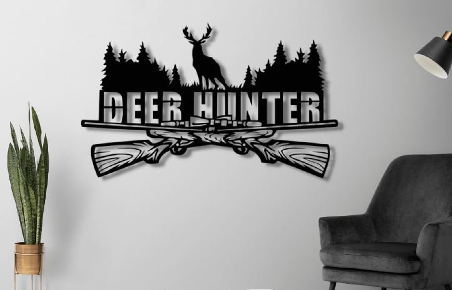 Deer Hunter Dxf Svg Png Files Laser Cut Hunt Hunter - Etsy