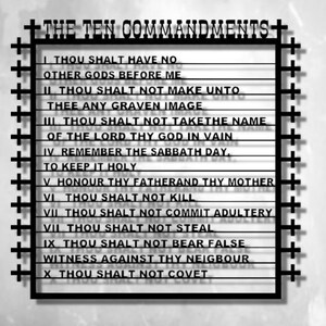 The Ten Commandments Dxf Svg Png Files 10 Commandments Religion , Cut ...