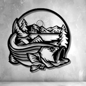 Fish Dxf , Svg , Png , Files , Fisher , Fish , Nature , Mountain ...