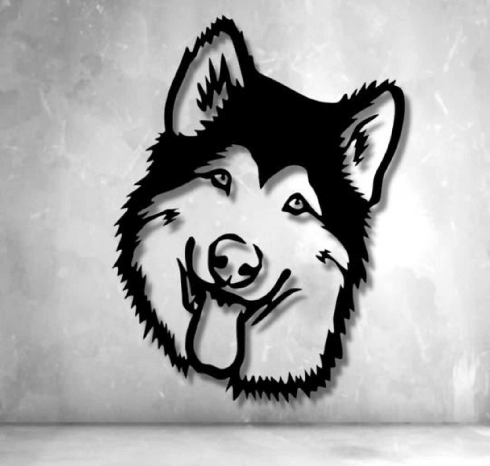 Husky Dog Vector Art Files Wall Art, CNC Laser Cut Files (svg, Dxf, Png ...