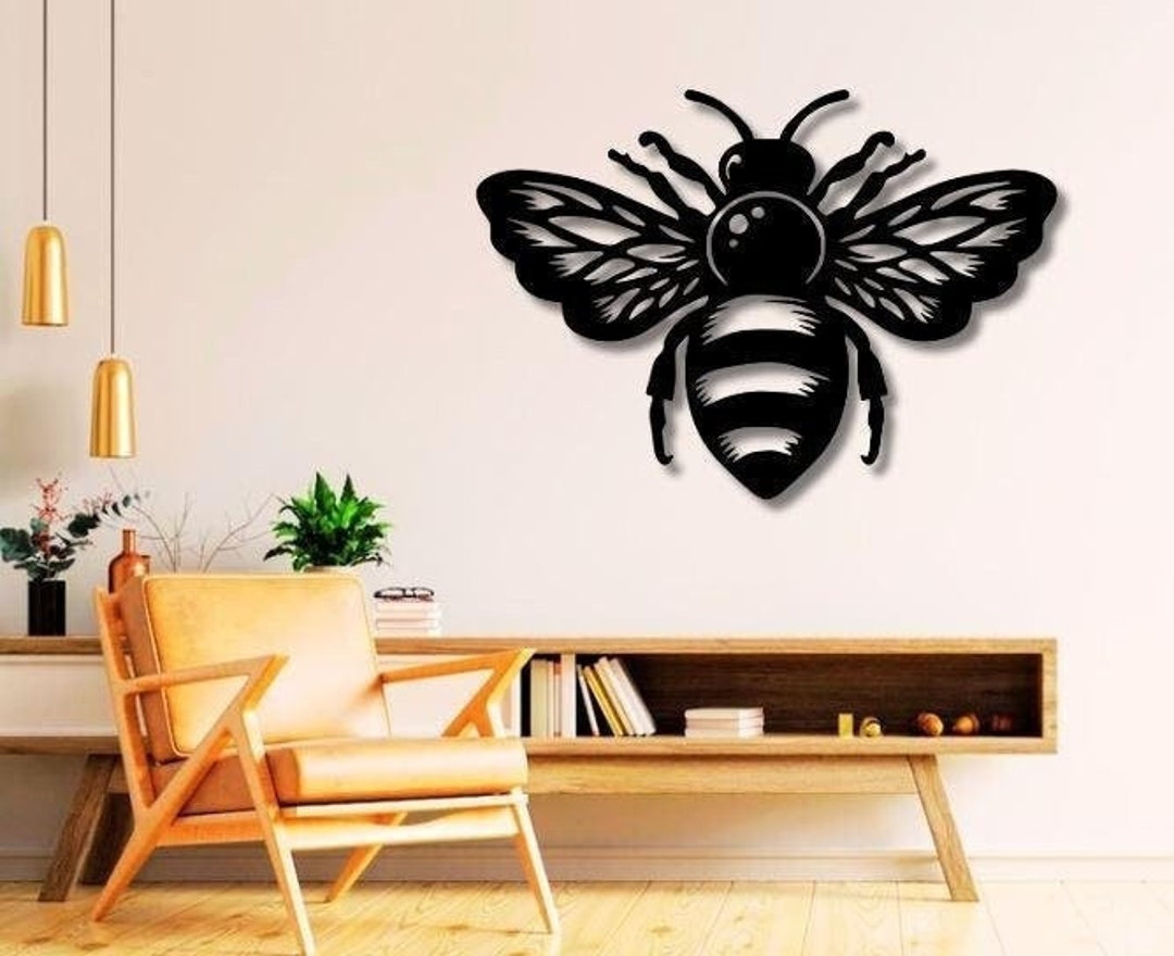 Bee Dxf Svg Png Files Bee Wall Art Cut File Vector for Cnc Plasma Laser ...
