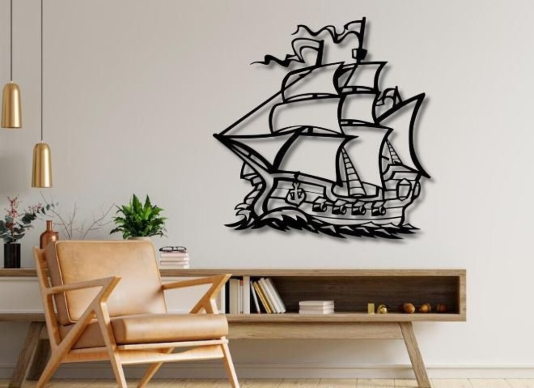 Vintage Ship Dxf Svg Png Files Pirates Ship - Etsy