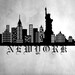 Newyork Skyline Dxf Svg Png Files , Newyork , Scene , Wall Art , Cut ...