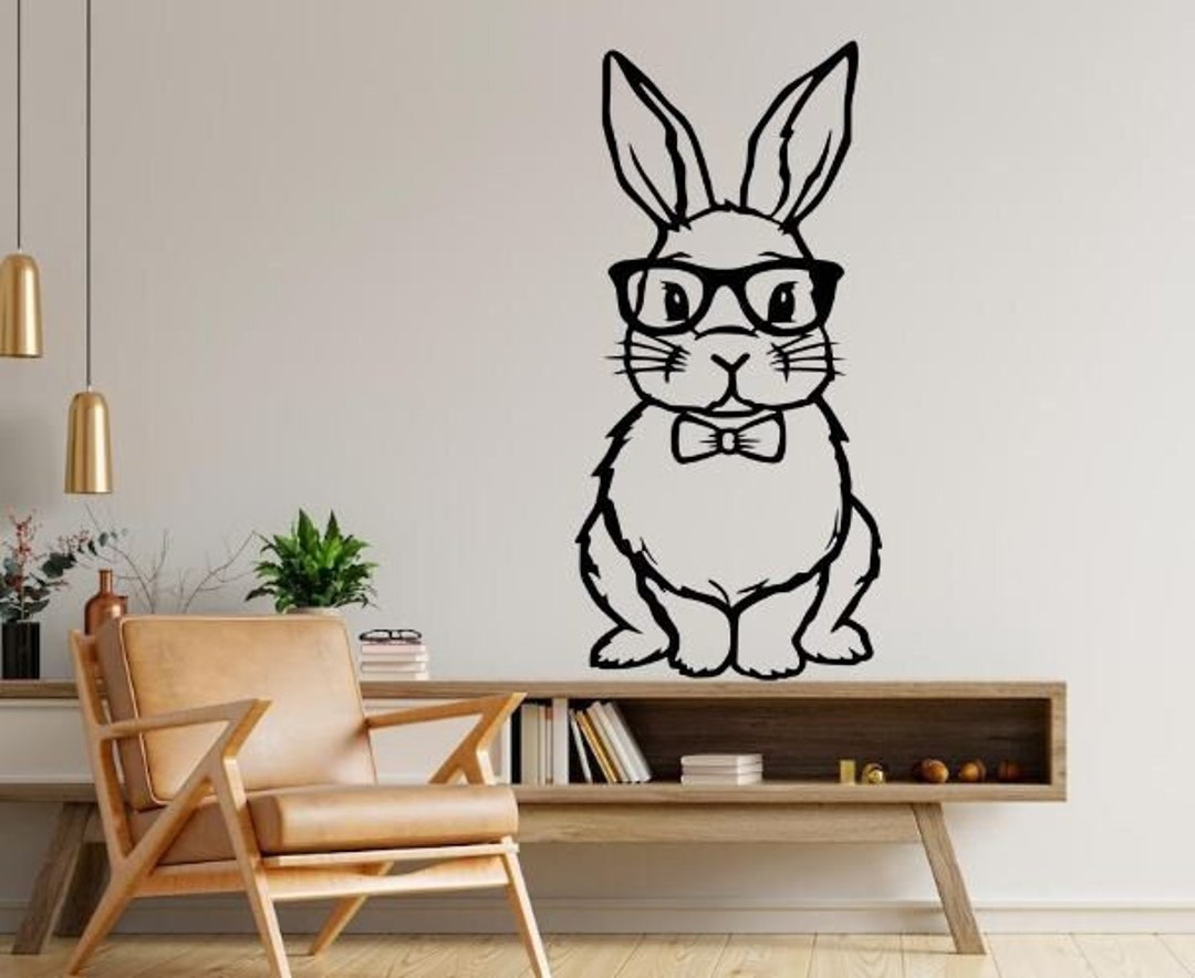 Professor Rabbit Dxf , Svg , Png , Files , Bunny , Easter , Glasses ...