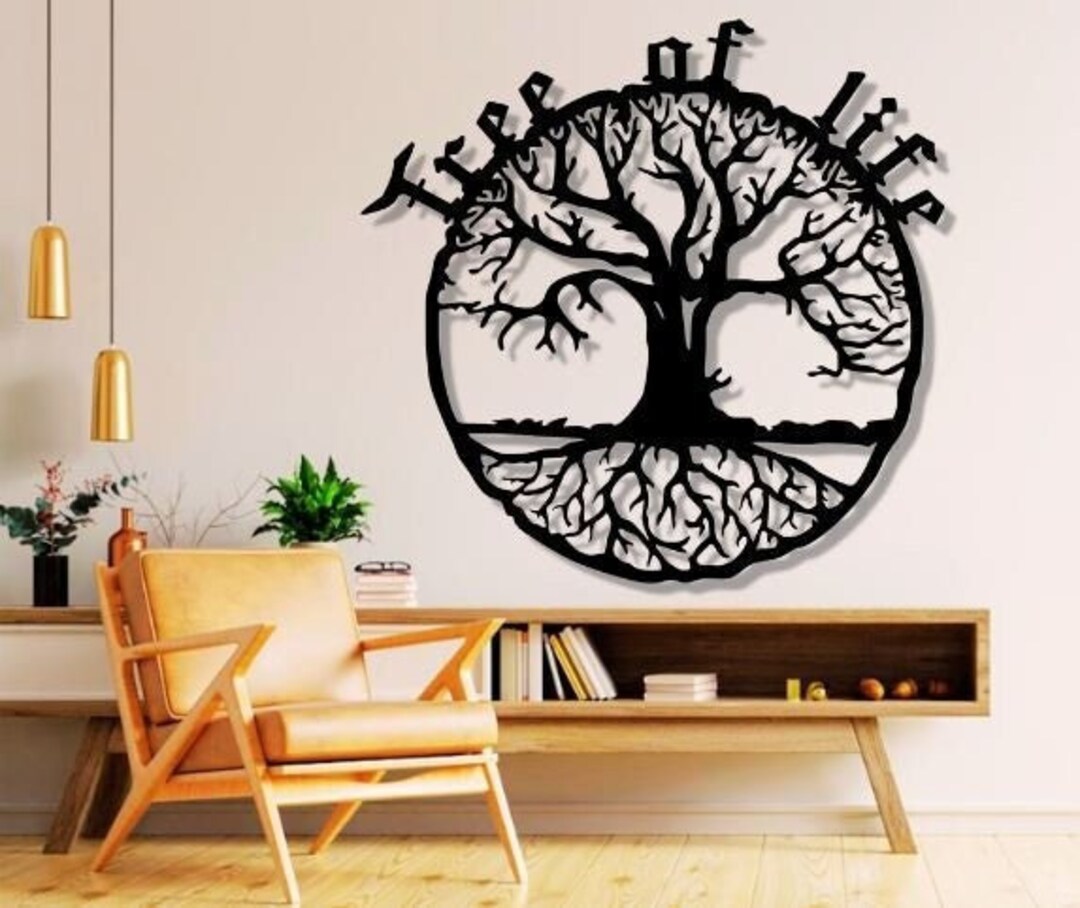 Tree of Life Dxf Svg Png Files Tree Life Family Live Wall Art Decor Cut ...