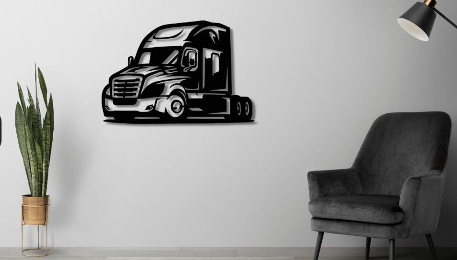 Semi Truck Dxf , Svg , Png , Files , Wall , Art , File , Semi , Truck ...