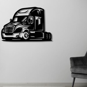 Semi Truck Dxf , Svg , Png , Files , Wall , Art , File , Semi , Truck ...