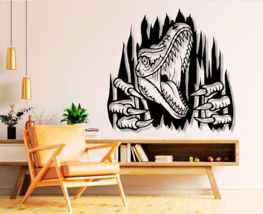 Dinosaur Dxf Svg Png Files Trex Dinosaurs Wall Art Cut File for Cnc ...