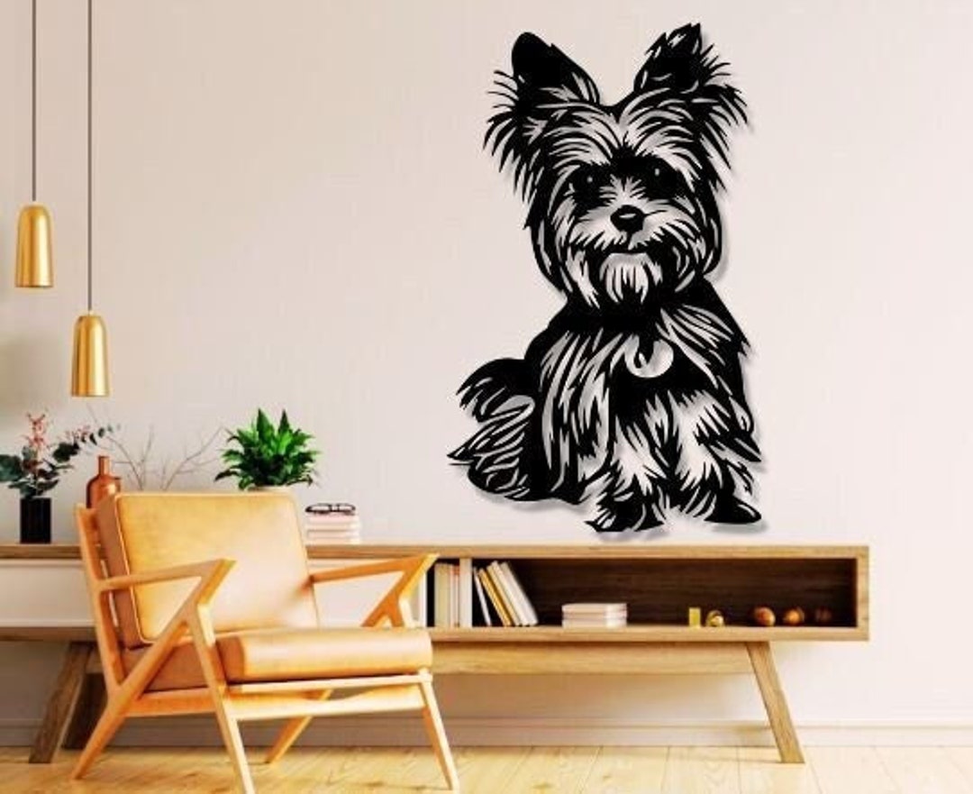 Yorkshire Terrier Dxf Svg Png Files , Dog , Yorkshire , Wall Art , Cut ...