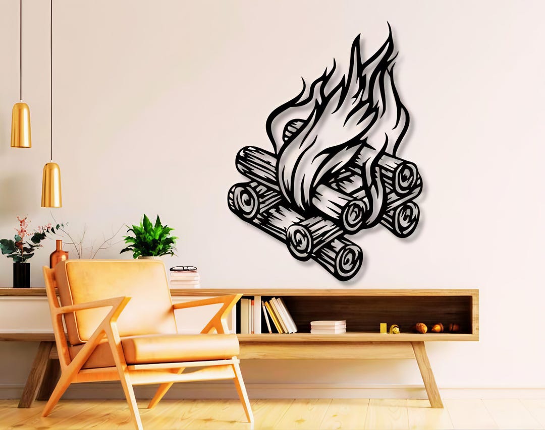 Camp Fire Dxf Svg Png Files Fire Wood Firing Flame , Flames , Wall ...