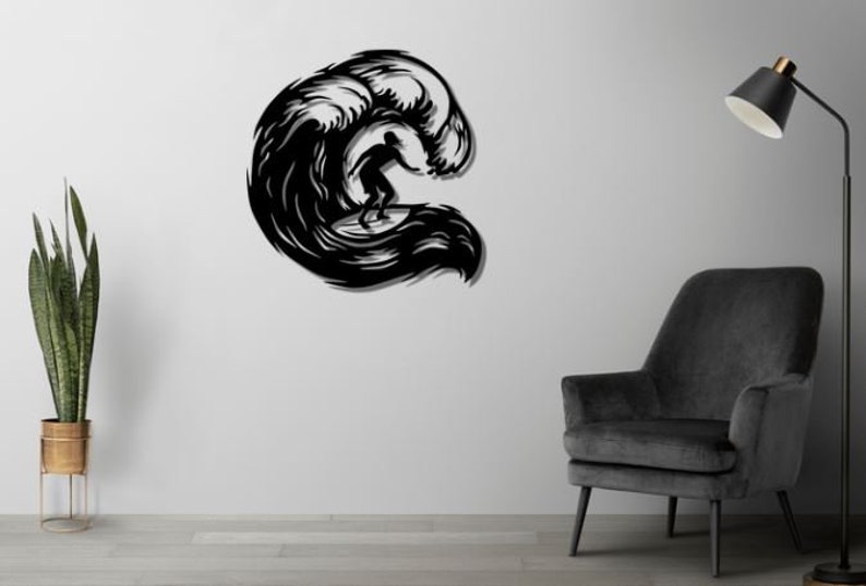 Surf Wave Dxf Svg Png Files Surfing Summer Sport - Etsy