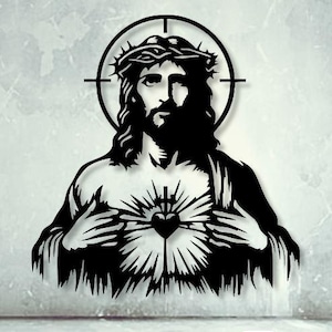 Jesus Dxf Svg Png Files Jesus Cross Wall Art Cut File for Cnc Plasma ...