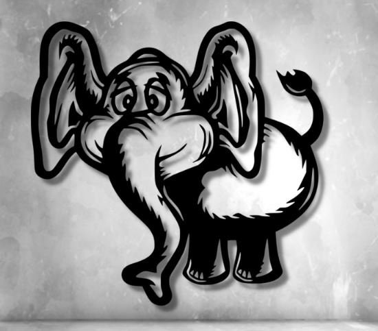 Elephant Dxf Svg Png Files Laser Cut Elephant Cut - Etsy