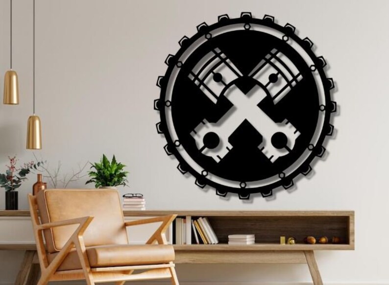 Gear Wheel Dxf Svg Png Files Gear Wheel Piston - Etsy