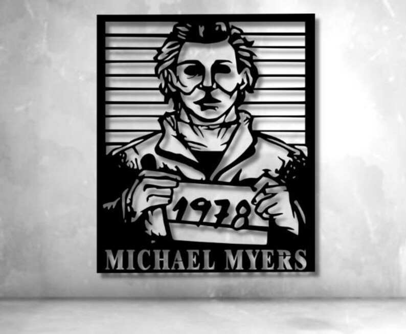 Michael Myers Vector Art Files Wall Art Files, CNC Laser Cut (DXF, SVG ...