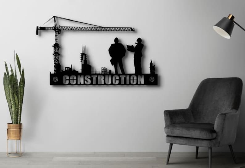 Construction Dxf Svg Png Files Wall Art Laser Cut - Etsy