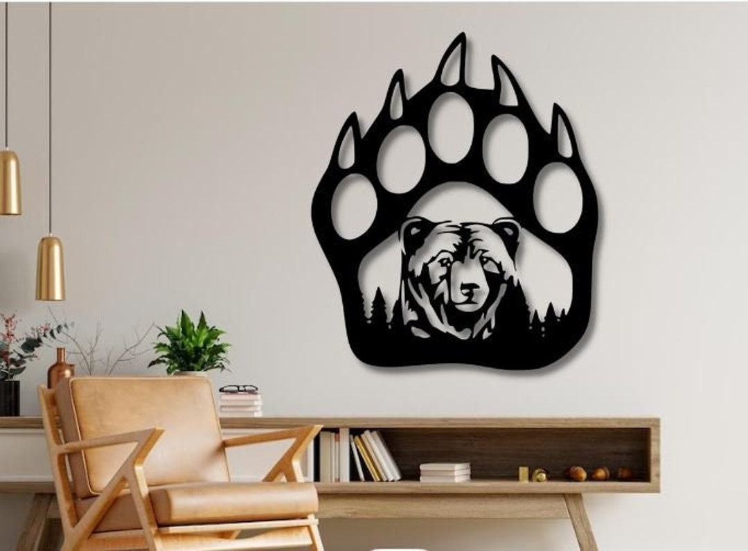 Bear Dxf , Svg , Png , Files , Bear , Paw , Claw , Trees , Face , Head ...