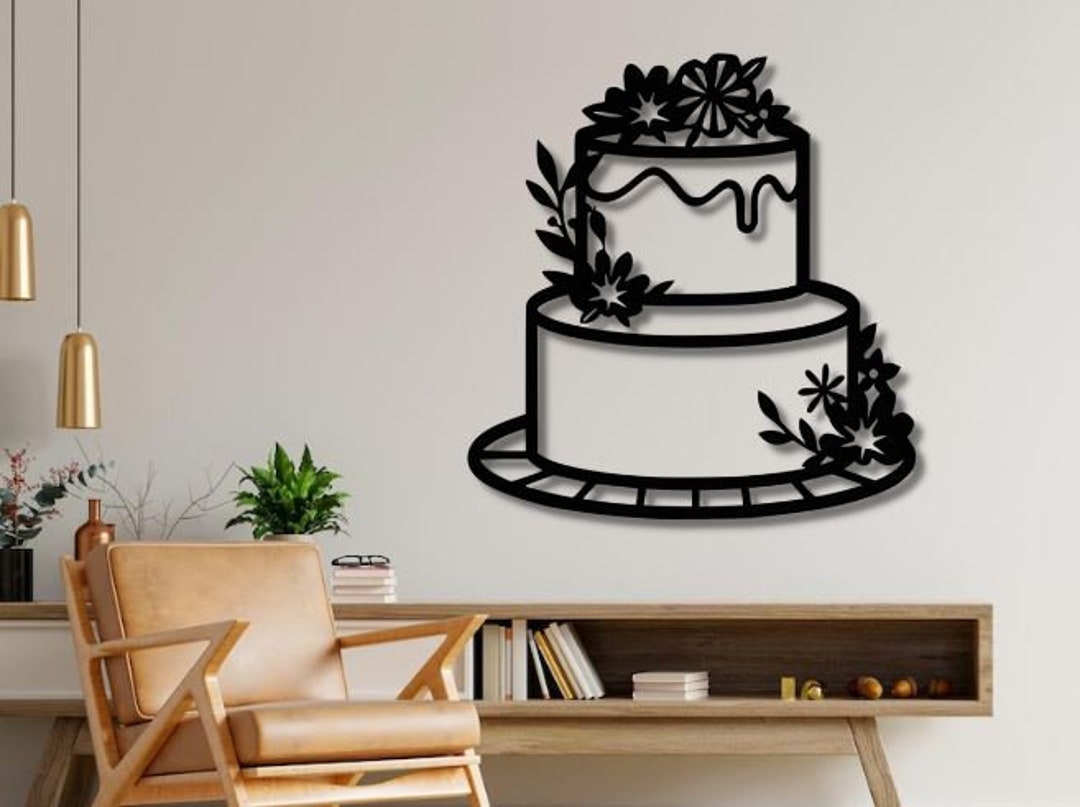 Cake Dxf , Svg , Png , Files , Bakery , Muffin , Cupcake , Wall , Art ...