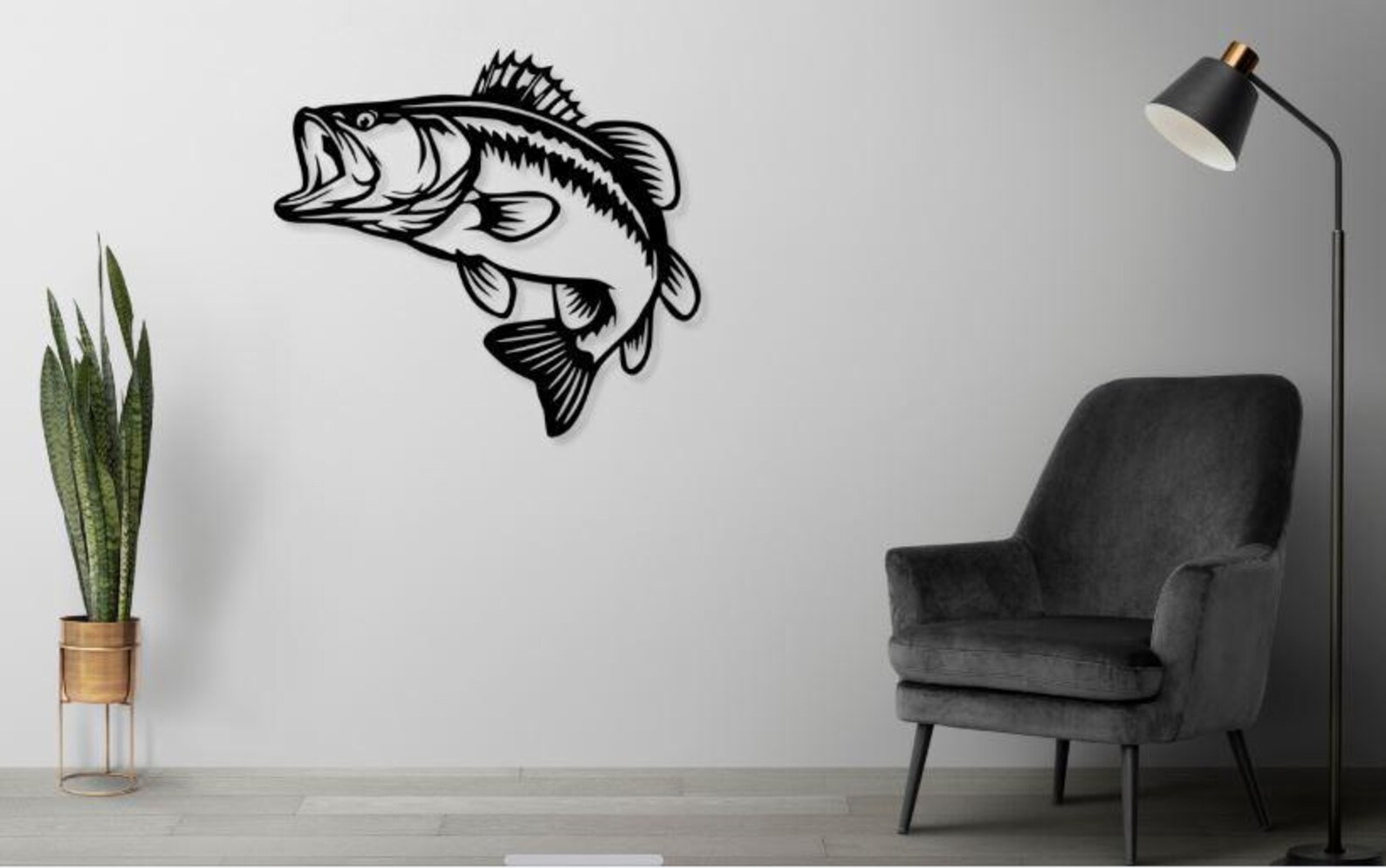 Bass Fish SVG DXF PNG Files Vector Art for Cnc Plasma Laser Cricut - Etsy