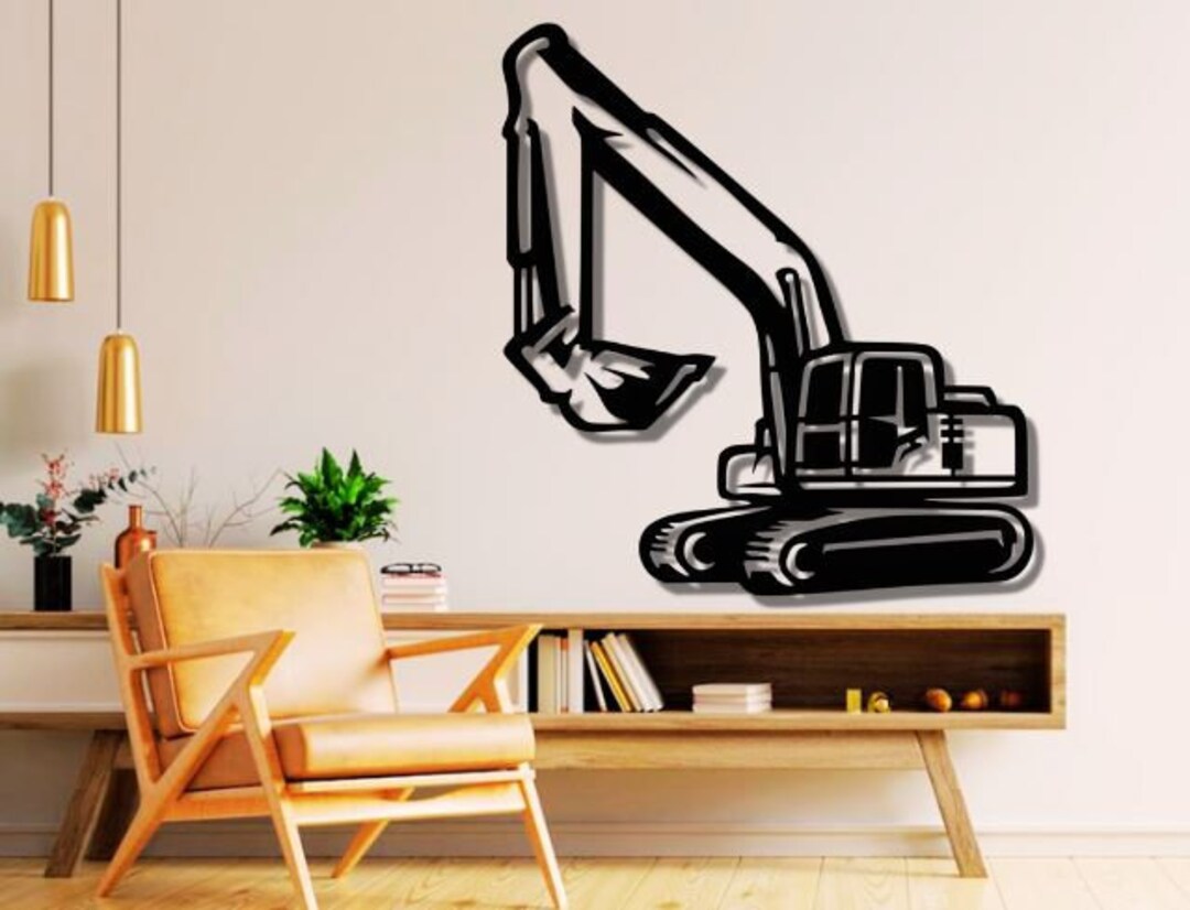 Excavator Dxf , Svg , Png , Files , Dozer , Building , Machine ...