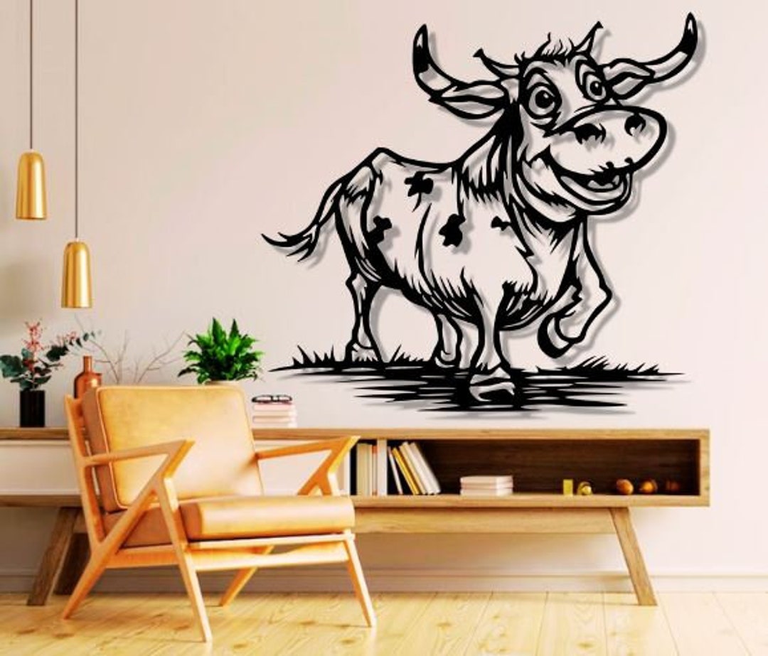 Happy Cow Dxf Svg Png Files , Farm , Cow , Cows , Milk , Wall Art , Cut ...