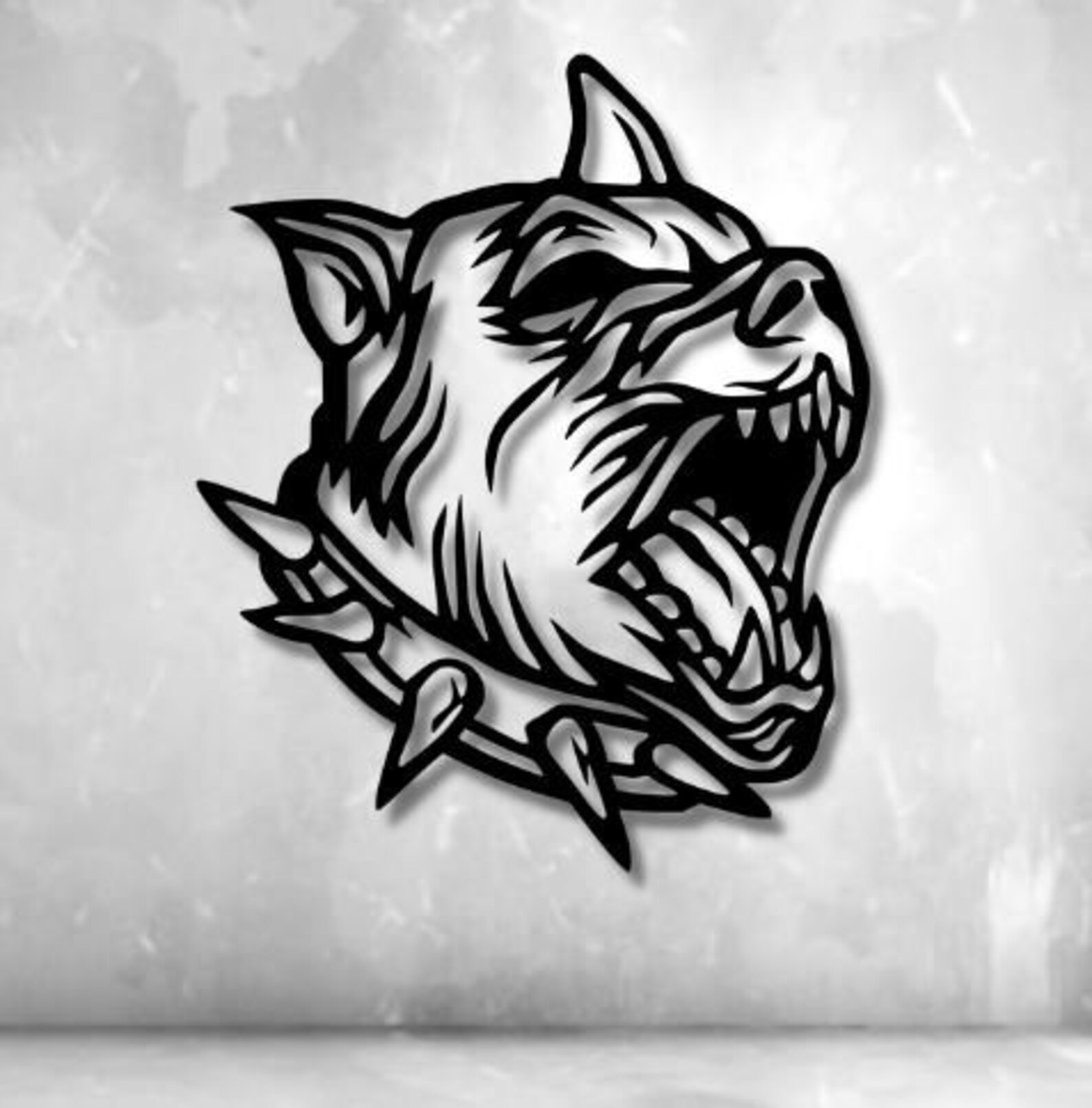Bulldog Dxf Svg Png Files Dog Angry Wild Beware - Etsy