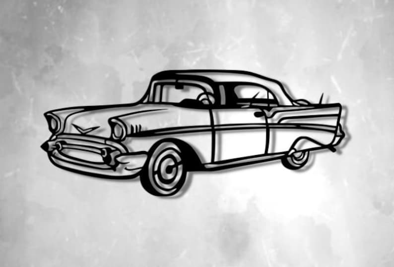 Chevrolet Dxf Svg Png Files Classic Chevy Old Car - Etsy