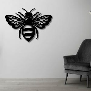 Bee Dxf Svg Png Files Bee Wall Art Cut File Vector for Cnc Plasma Laser ...