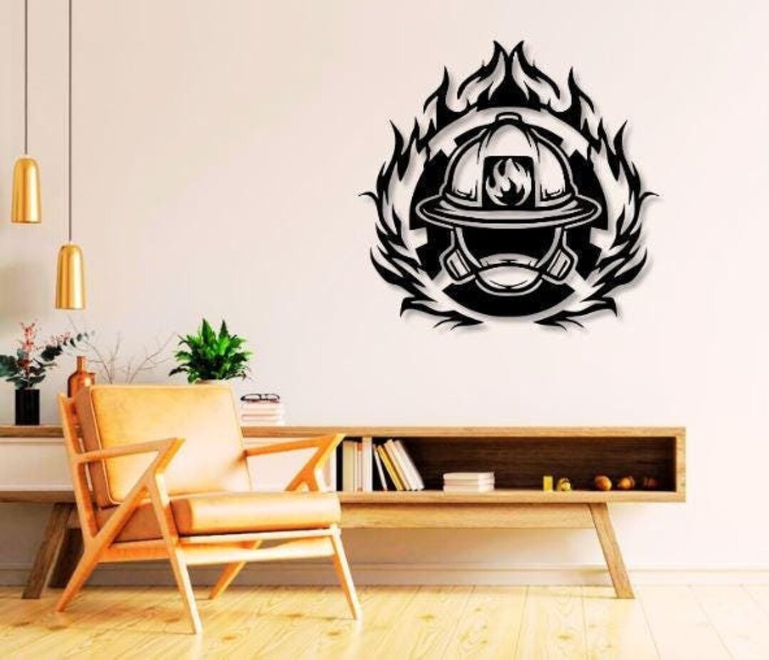 Firefighter Dxf Svg Png Files Fireman Fire Vector Laser Cut File for ...