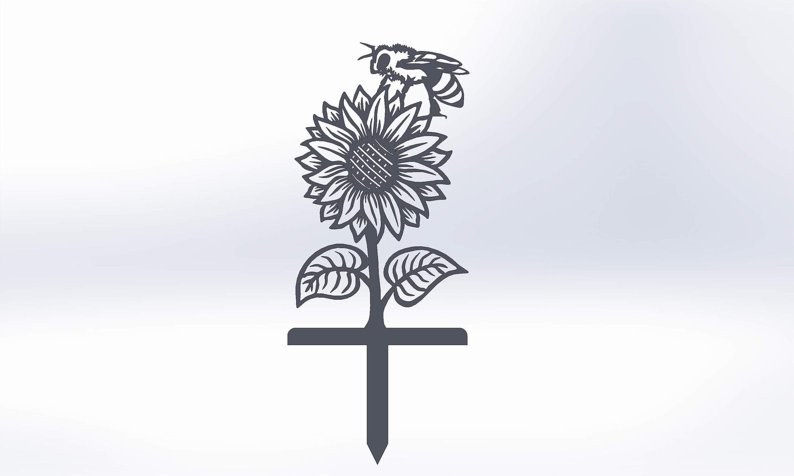 Sunflower Garden Stake DXF SVG Files Metal Art Cut File for Cnc Laser ...