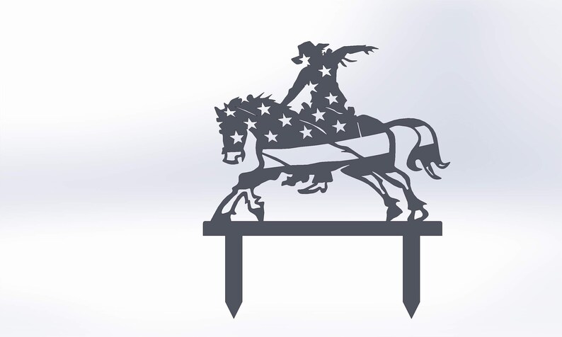 Cowboy Rodeo Garten Stake Dxf svg Dateien Western Design Cut-Datei für ...