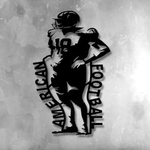 American Football Player SVG DXF , CNC Laser Cut File (dxf, Svg, Png ...