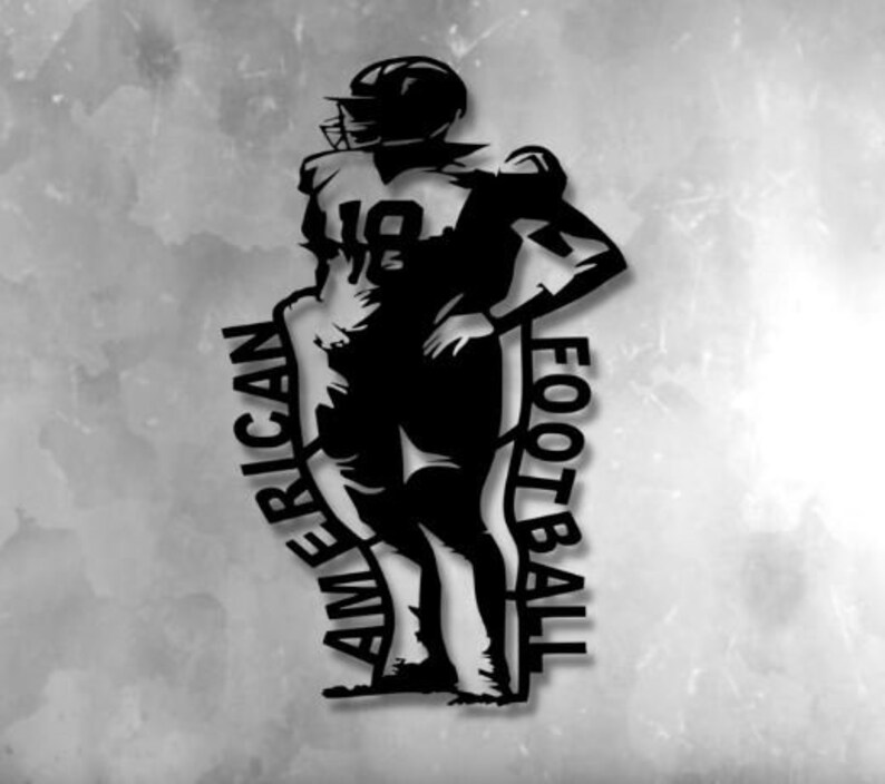 Football Player Dxf Svg Png Files American Football - Etsy