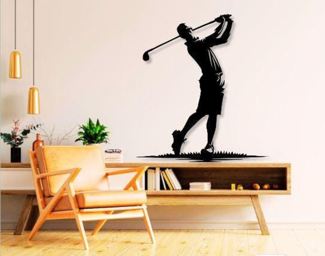 Golf Player Dxf Svg Png Files Golfer Wall Art Cut File for Cnc Plasma ...