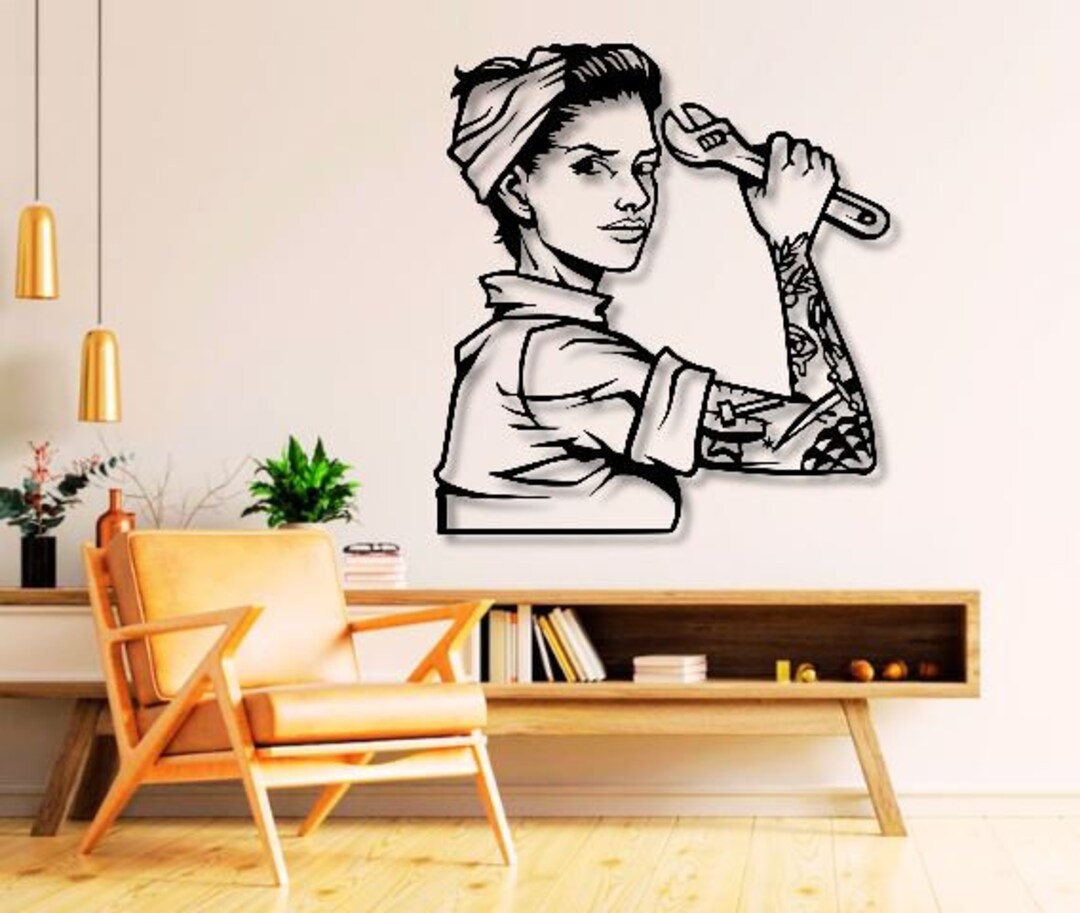 Mechanic Girl Dxf Svg Png Files , Woman at Work , Power , Cut File for ...