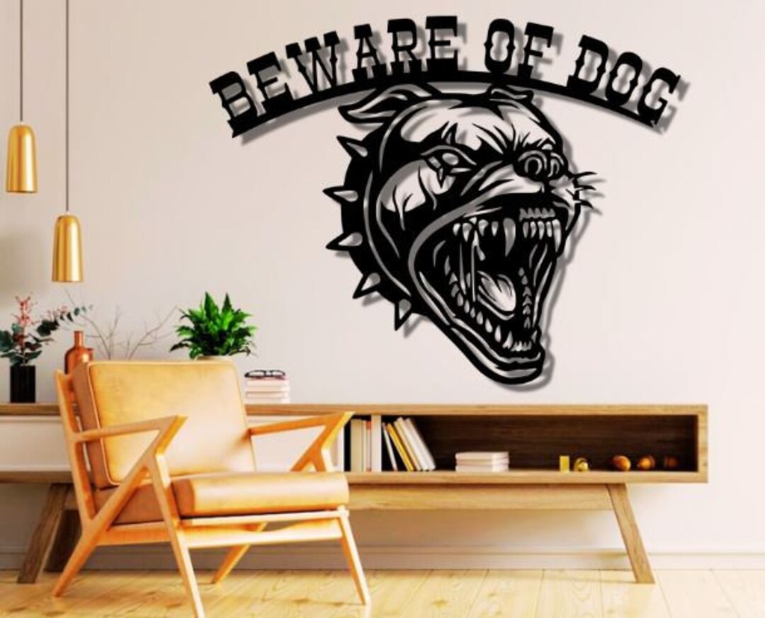 Beware of Dog Dxf Svg Png Files Beware Dog Face - Etsy