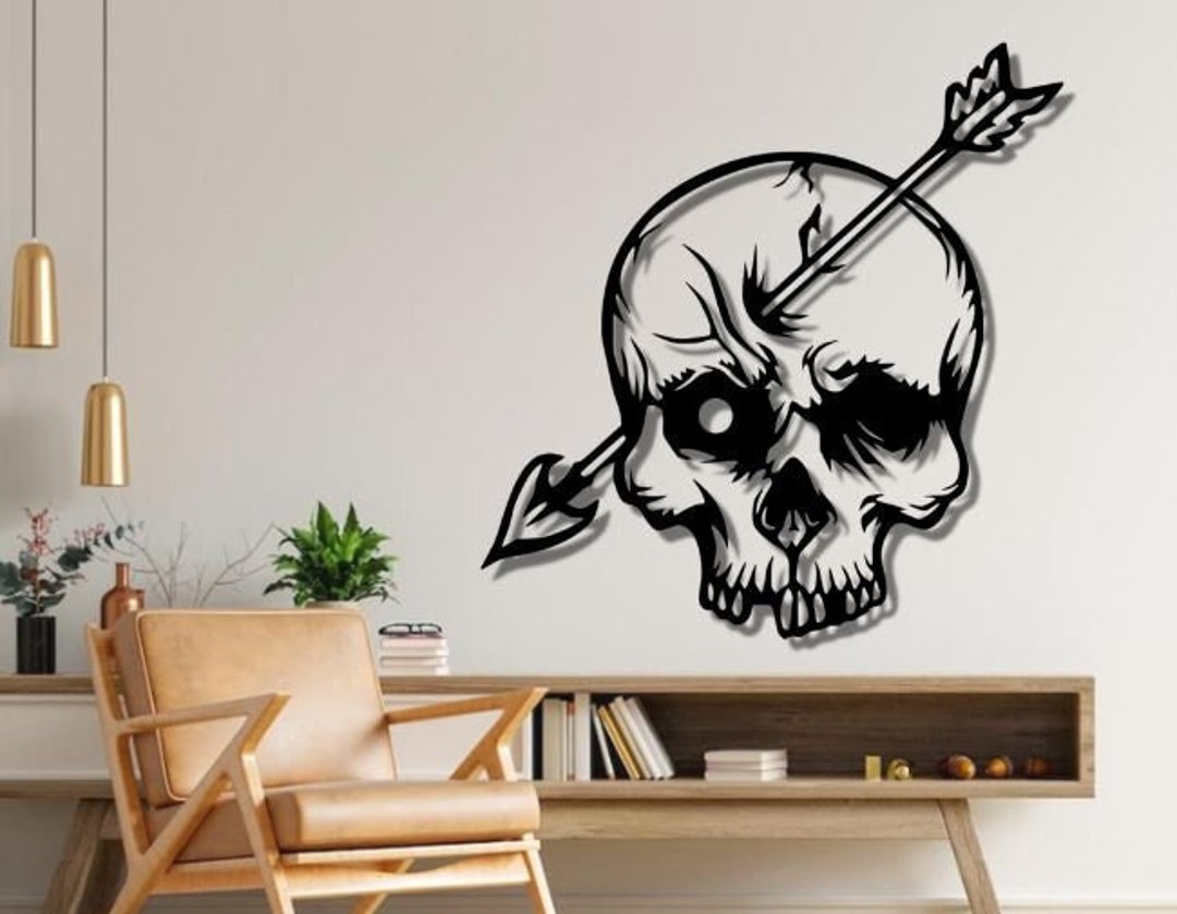 Skull Arrow Dxf Svg Png Files Arrow Dead Horror Corpse Cut , File , for ...
