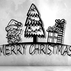 Merry Christmas Dxf Svg Png Files Gnome Gifts Tree Christmas , Santa ...