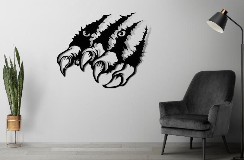 Claw Dxf Svg Png Files Laser Cut Tiger Claw - Etsy