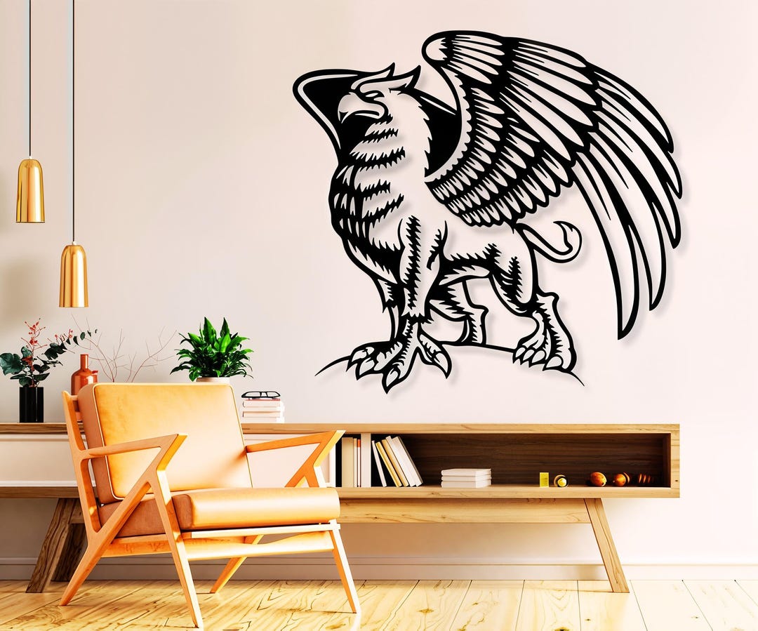 Griffin SVG DXF PNG Files Gryphon Vector Art Cut File for Cnc Plasma ...