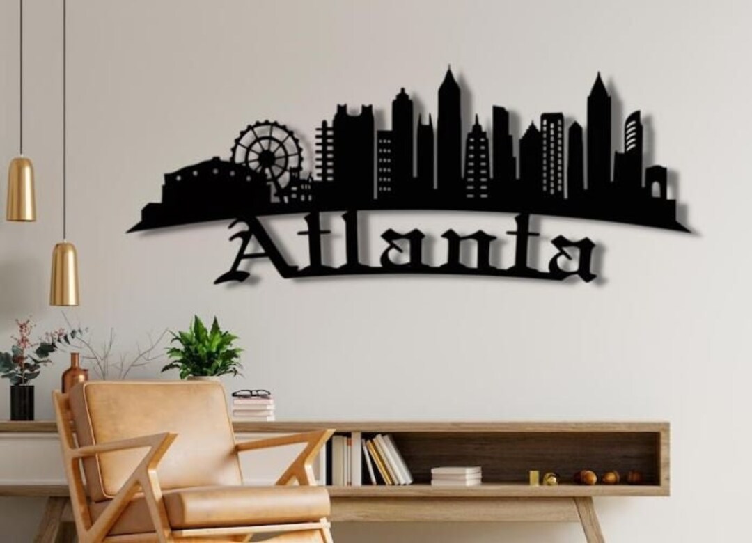Atlanta Skyline Dxf, Svg , Png , Files , Wall Art , Laser Cut , Atlanta ...